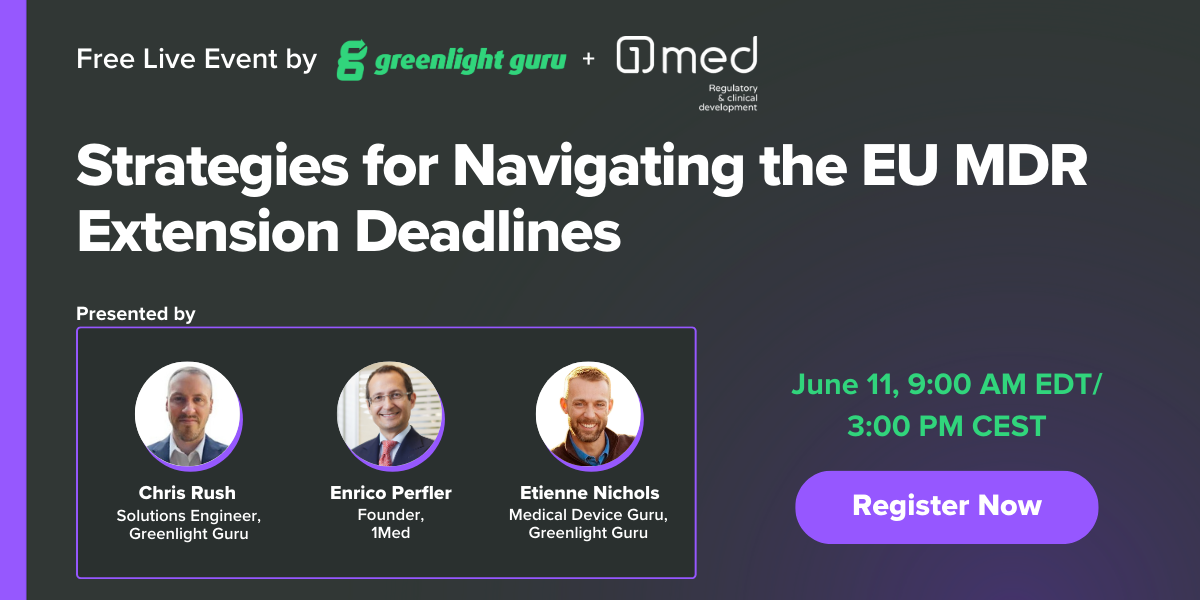 Strategies for Navigating the EU MDR Extension Deadlines